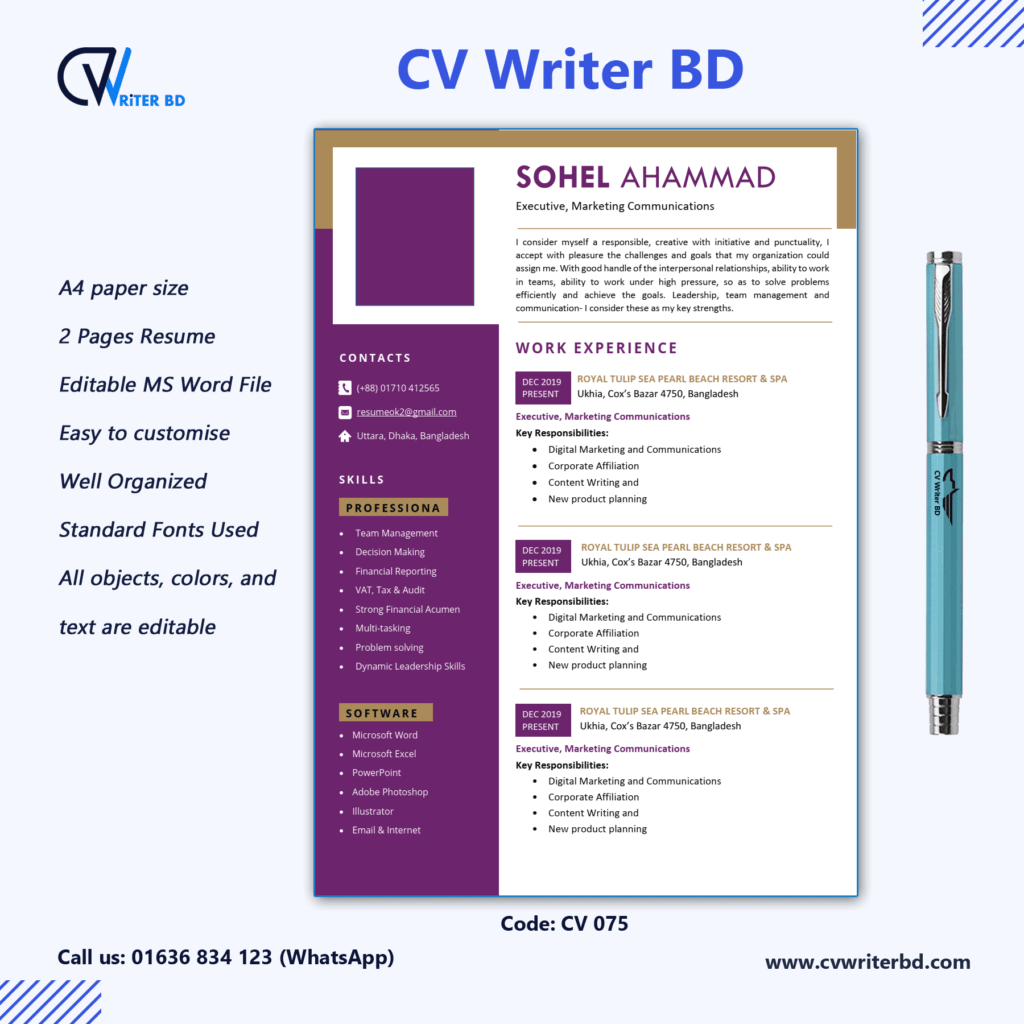 CV Design – CV Writer BD