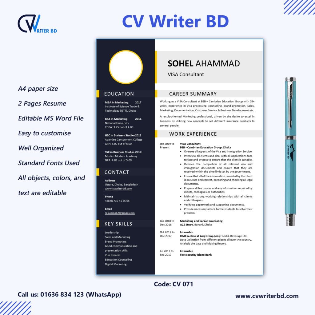 CV Design – CV Writer BD