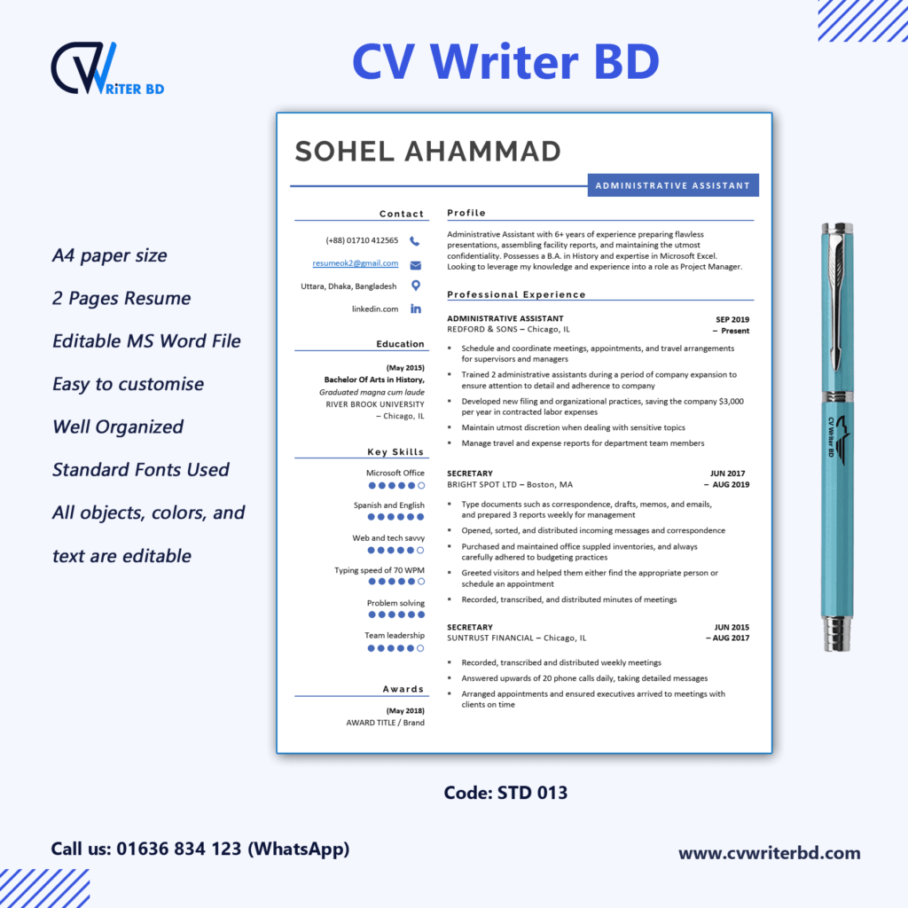 CV Design – CV Writer BD