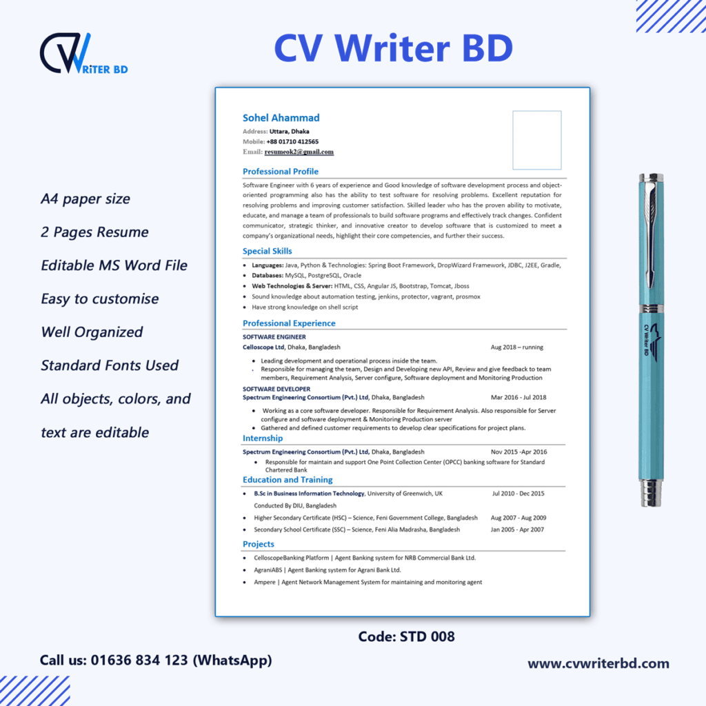 CV Design – CV Writer BD