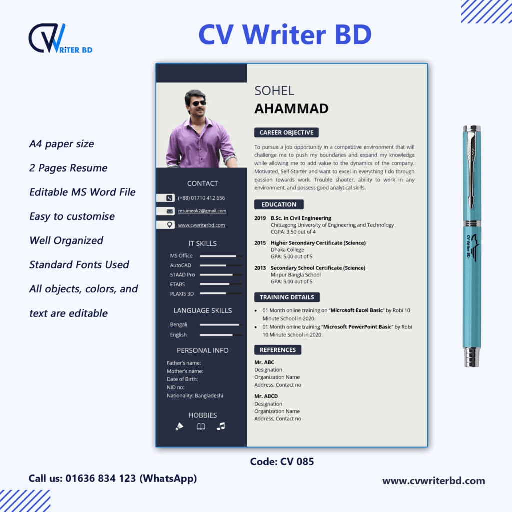 CV Design – CV Writer BD