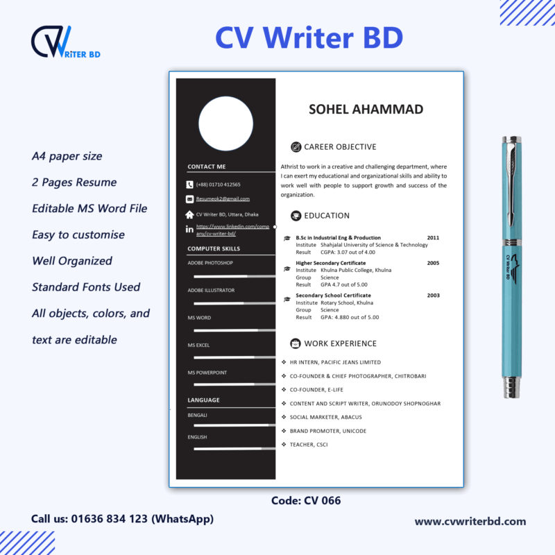 CV Design – CV Writer BD