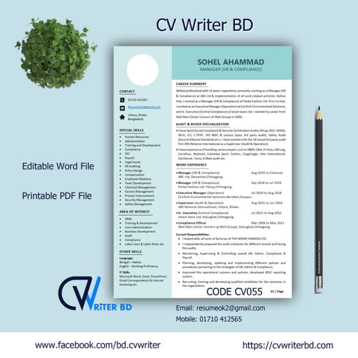 Resume Design – CV Writer BD