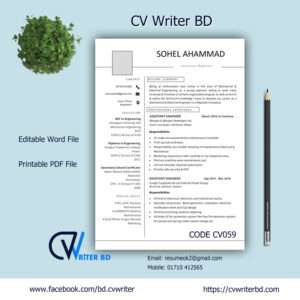 Resume Design – CV Writer BD