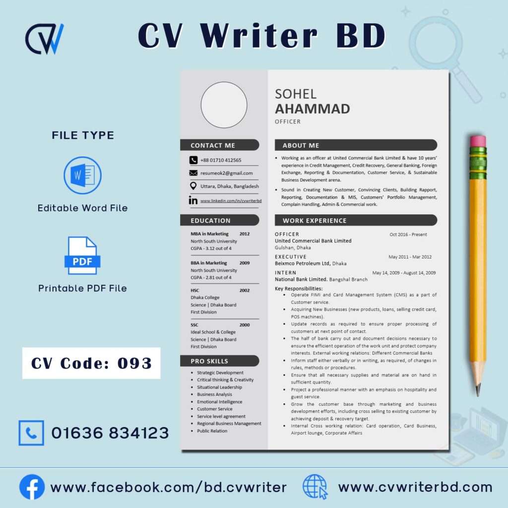 Modern CV – CV Writer BD