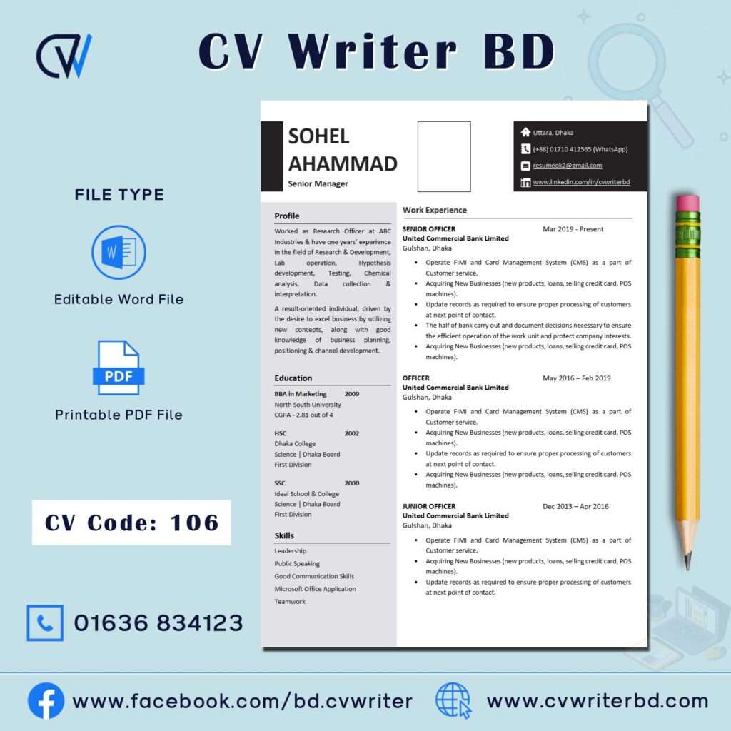 Modern CV – CV Writer BD