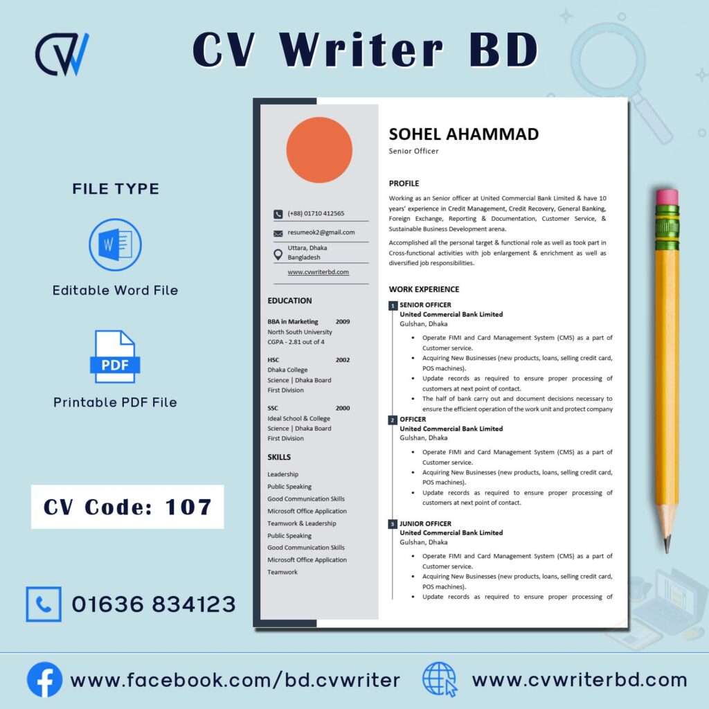 Modern CV – CV Writer BD