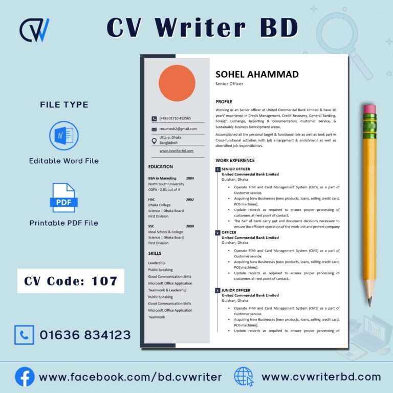 Modern CV – CV Writer BD