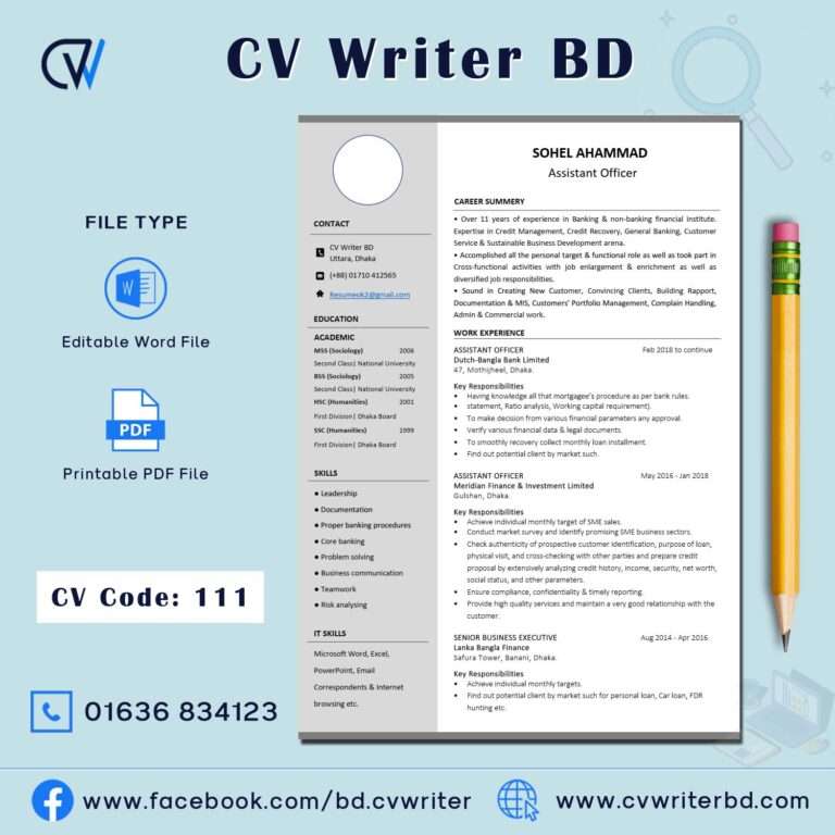 Modern CV – CV Writer BD
