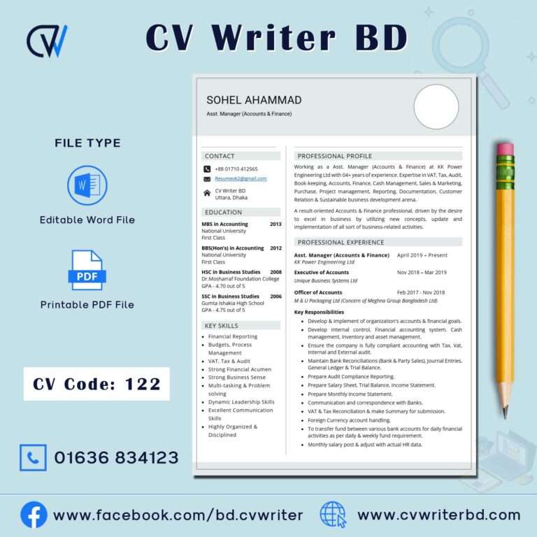 Modern CV – CV Writer BD