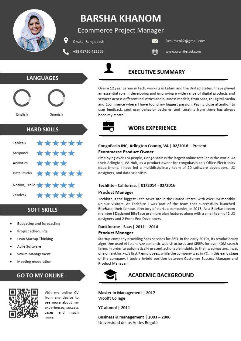 Resume Template – CV Writer BD