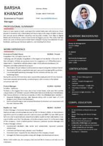 Resume Template – CV Writer BD