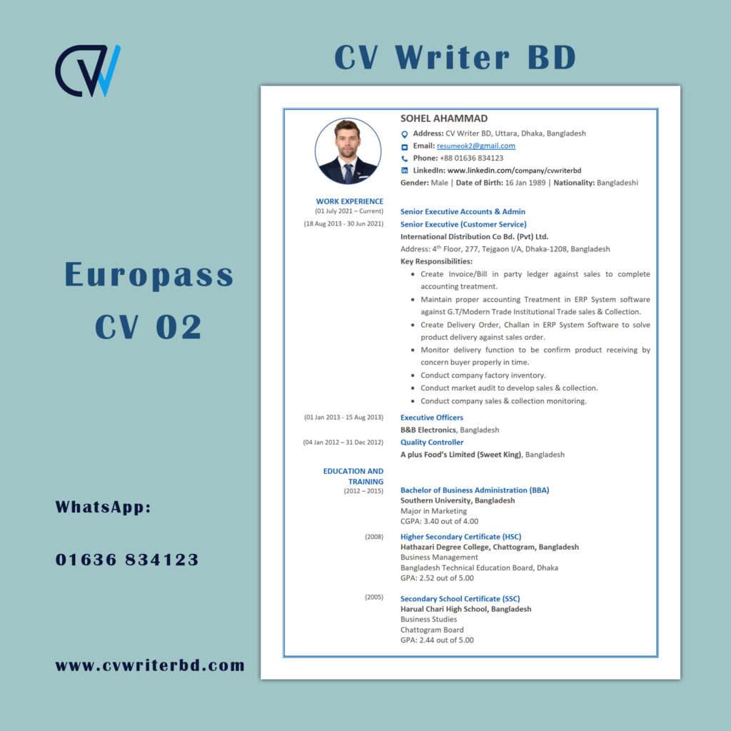 Europass CV – CV Writer BD