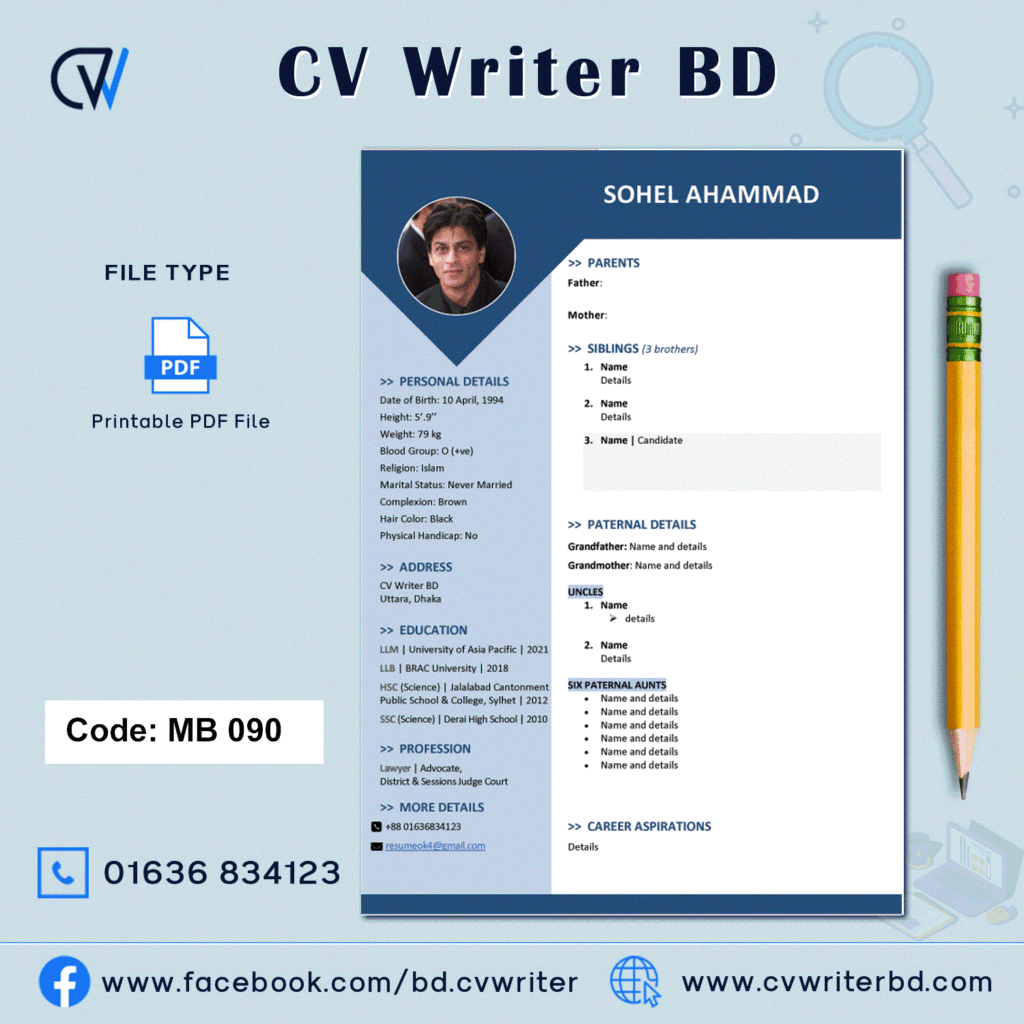 Marriage Bio-Data – CV Writer BD